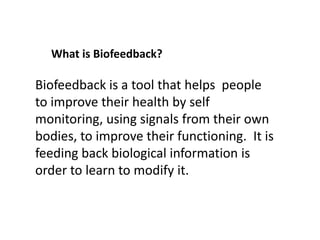 Biofeedback and headaches | PPT