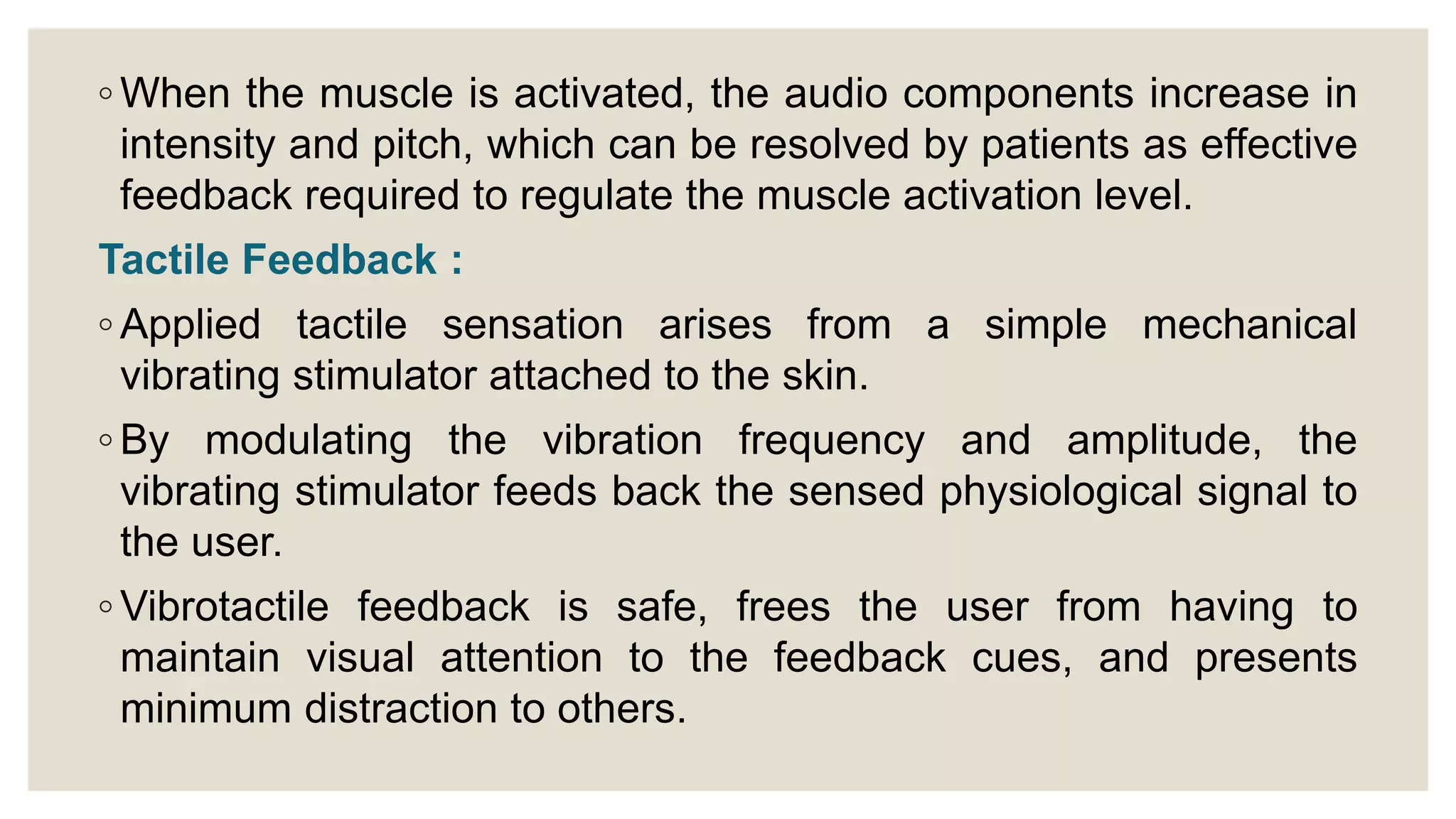 Biofeedback in neurorehabilitation by arfa sulthana | PPTX