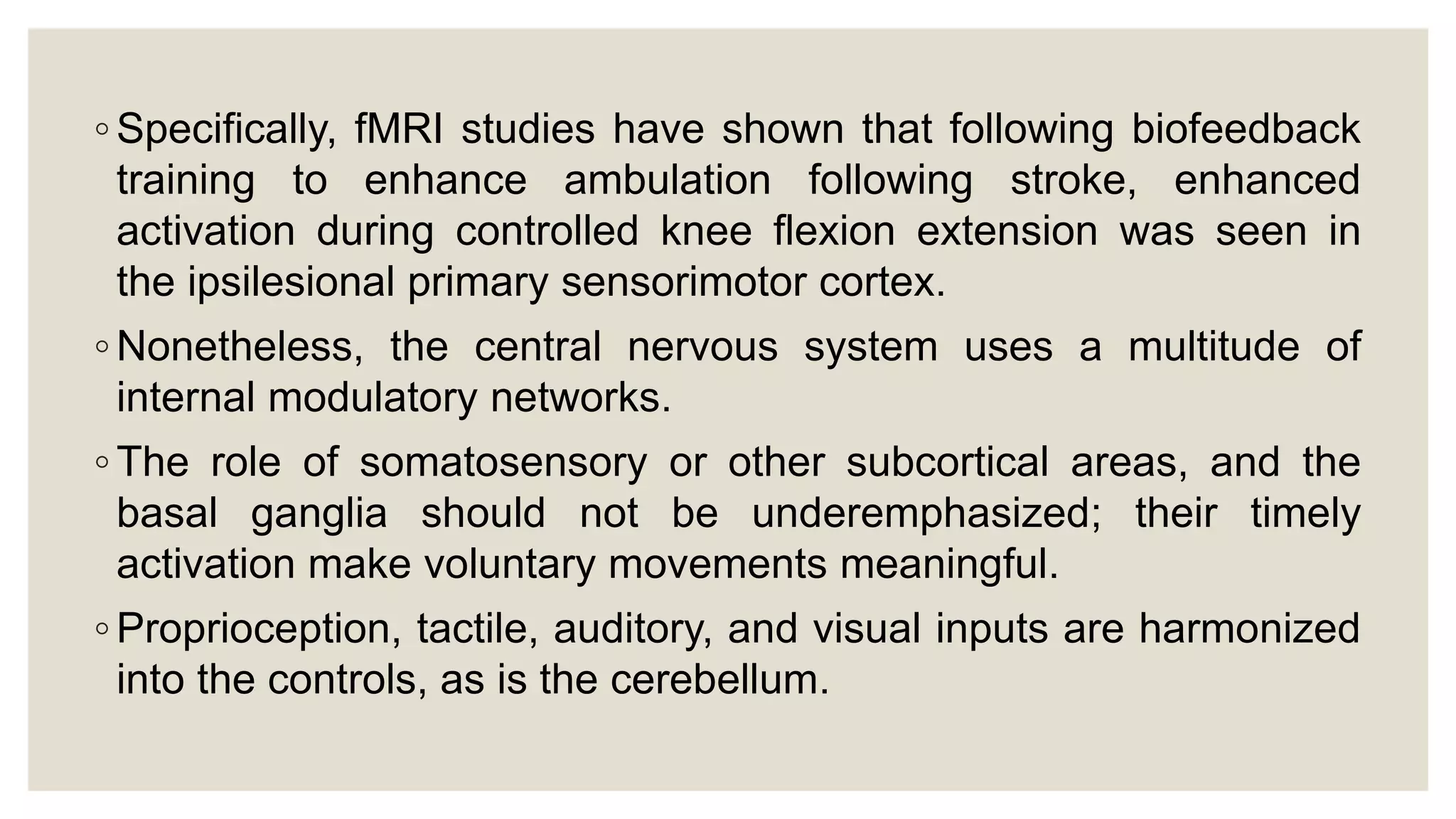 Biofeedback in neurorehabilitation by arfa sulthana | PPTX