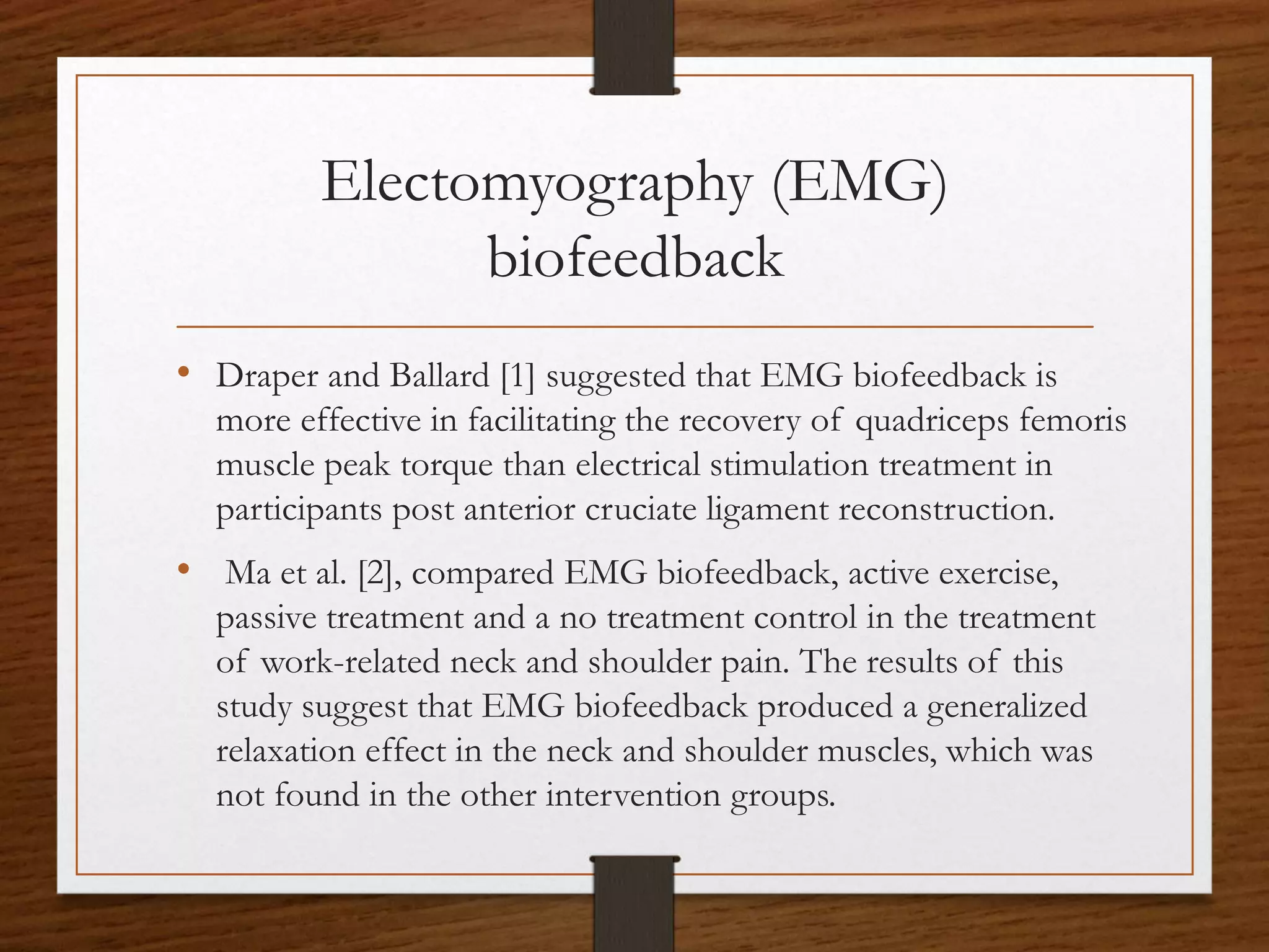 Biofeedback in rehabilitation | PPTX