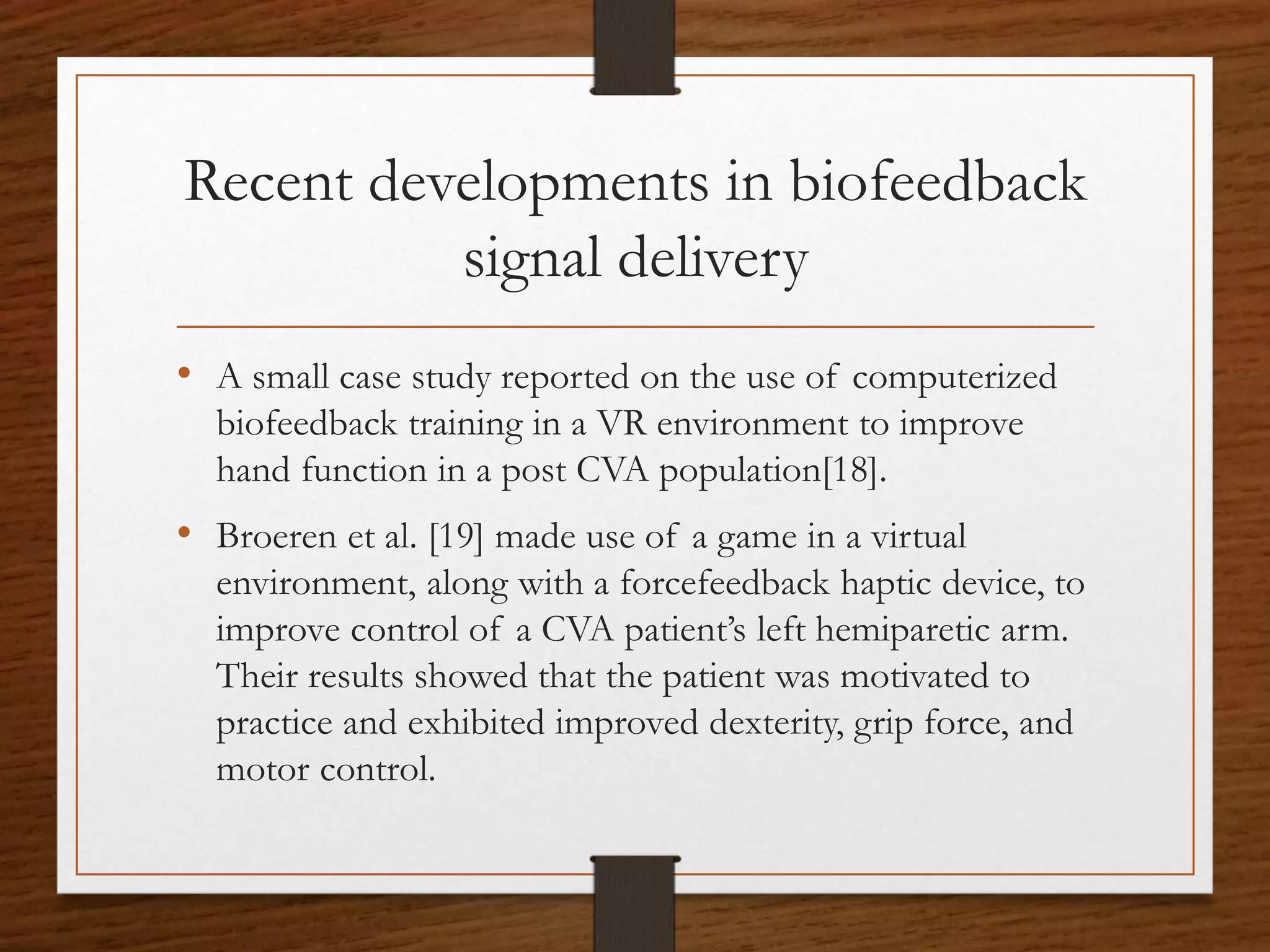 Biofeedback in rehabilitation | PPTX