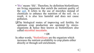 Biofertilizer | PPTX