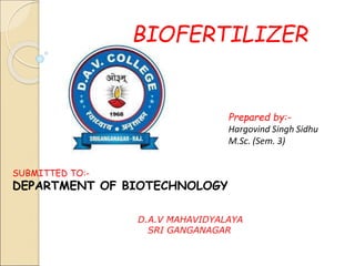 biofertilizer.ppt | Agriculture | Industries