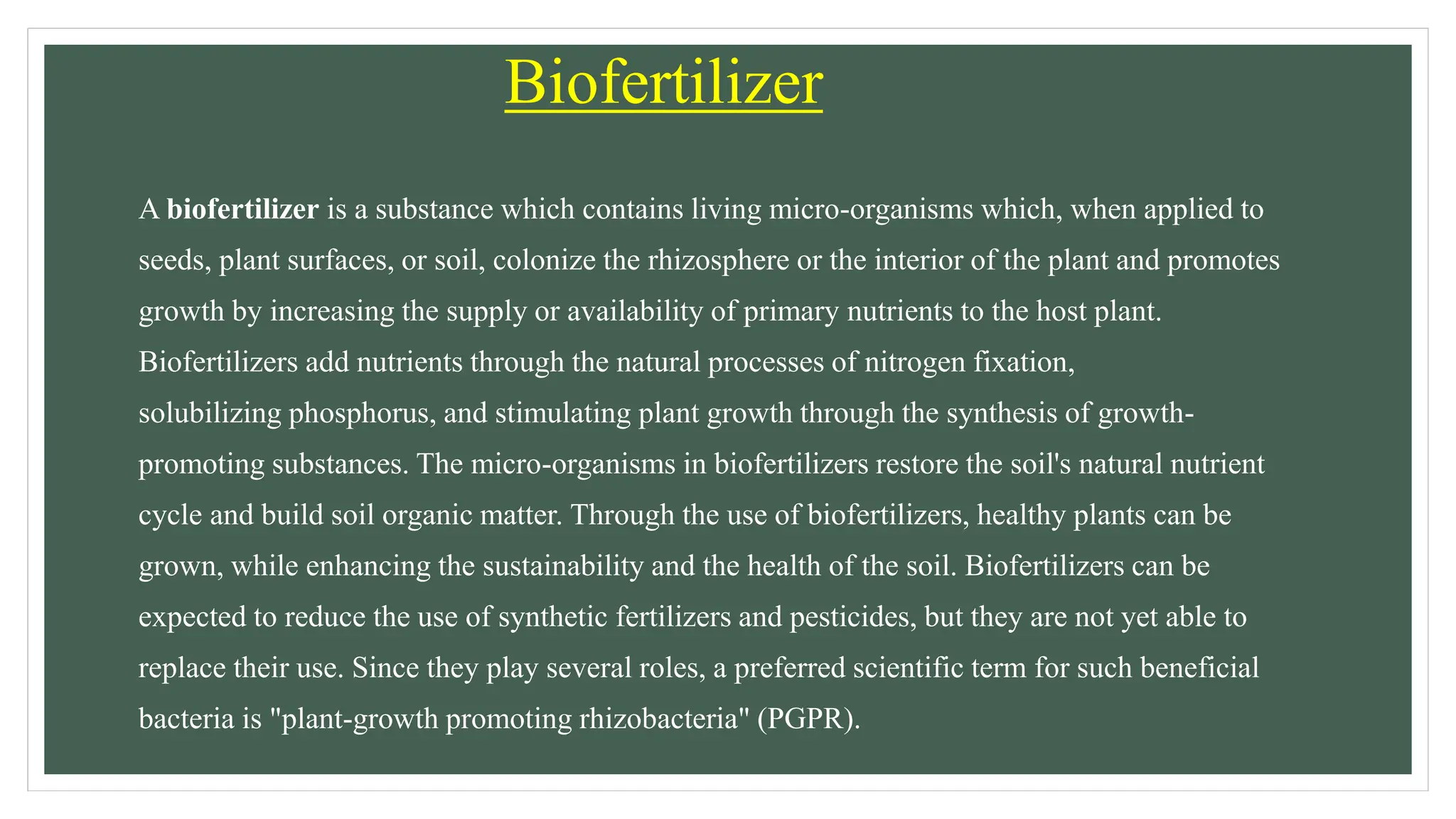 biofertilizer.ppt(introduction,types,uses) | PPT