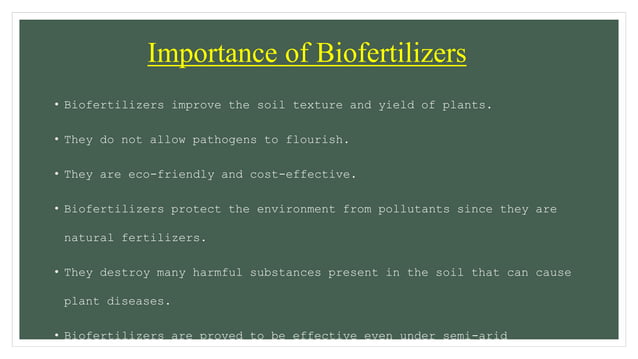 biofertilizer.ppt(introduction,types,uses) | PPT