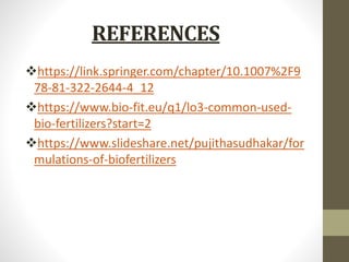 Formulations Of Biofertilizers | PPTX
