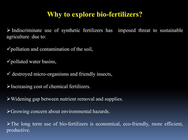 Biofertilizer for sustainable agriculture (paramjeet singh kanwar, IGKV ...