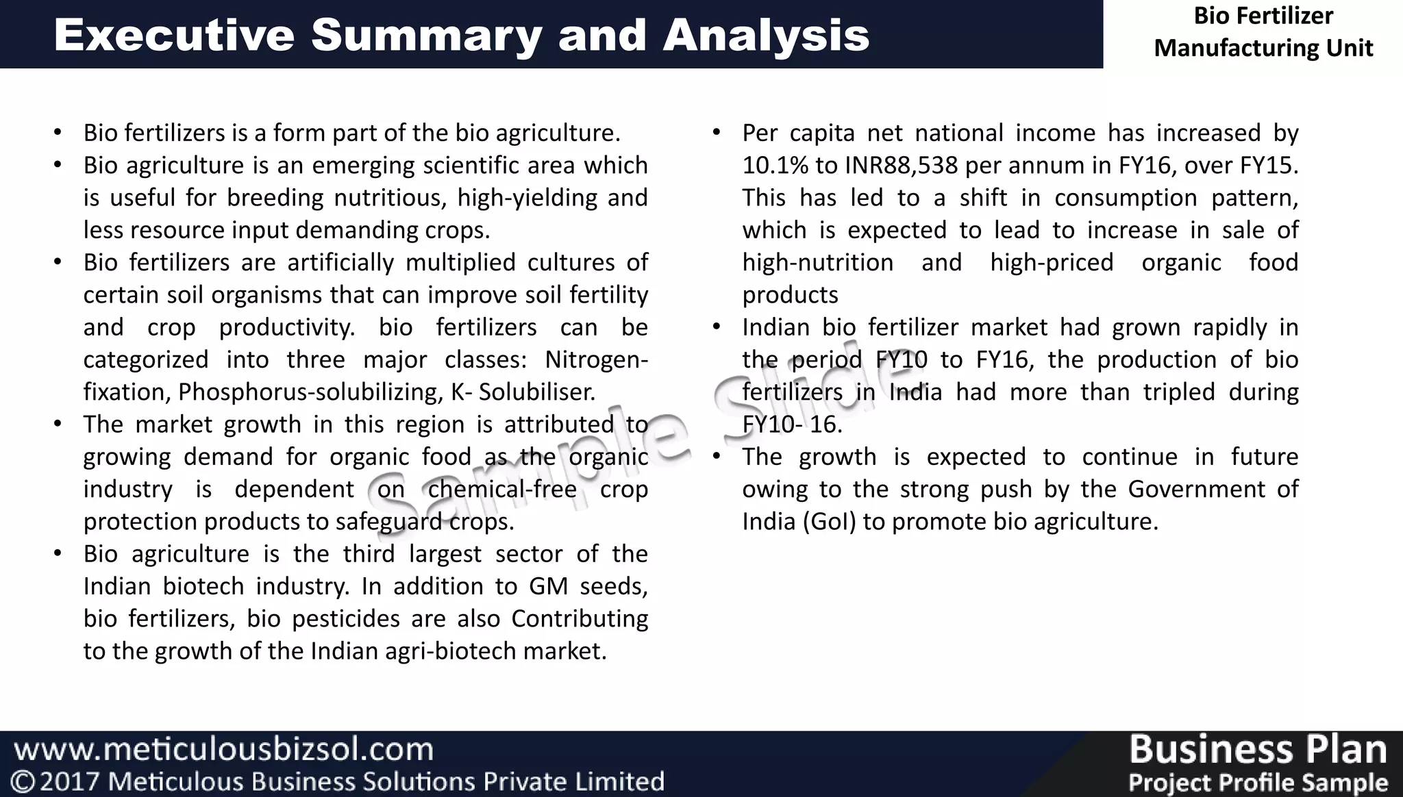 Bio Fertilizer Manufacturing Unit | PPTX