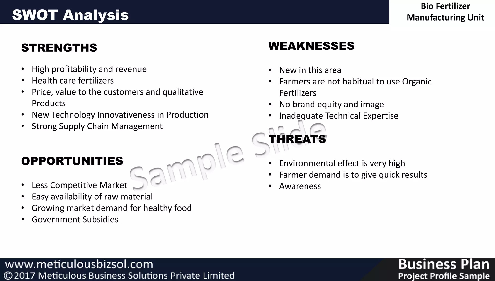 Bio Fertilizer Manufacturing Unit | PPTX