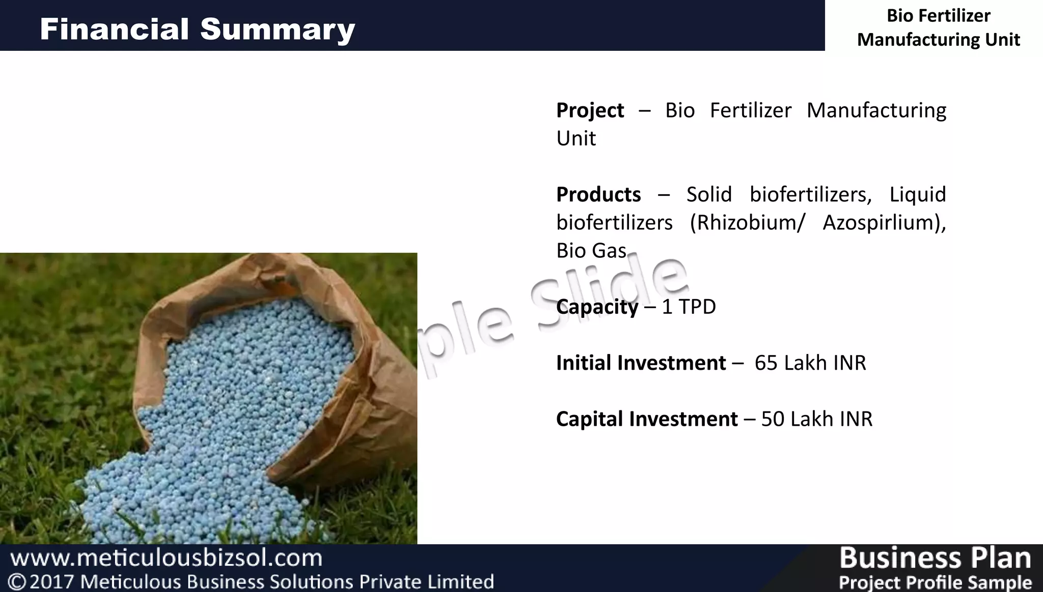 Bio Fertilizer Manufacturing Unit | PPTX