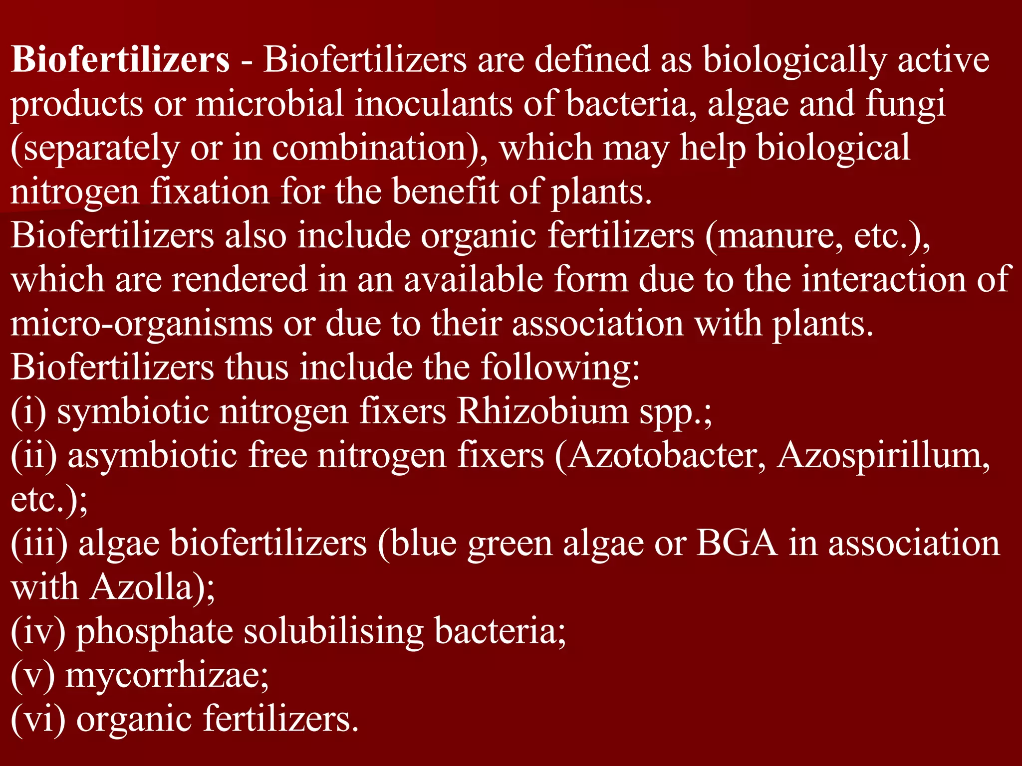 Biofertilizers | PPT