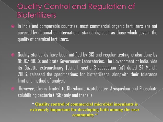 Biofertilizers - Importance | PPTX | Agriculture | Industries
