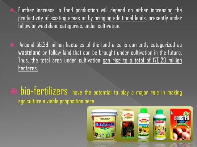 Biofertilizers - Importance | PPTX | Agriculture | Industries