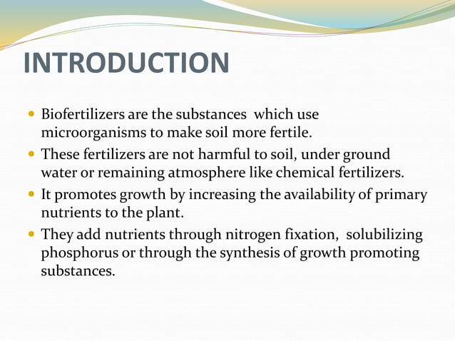 Biofertilizers | PPTX | Agriculture | Industries