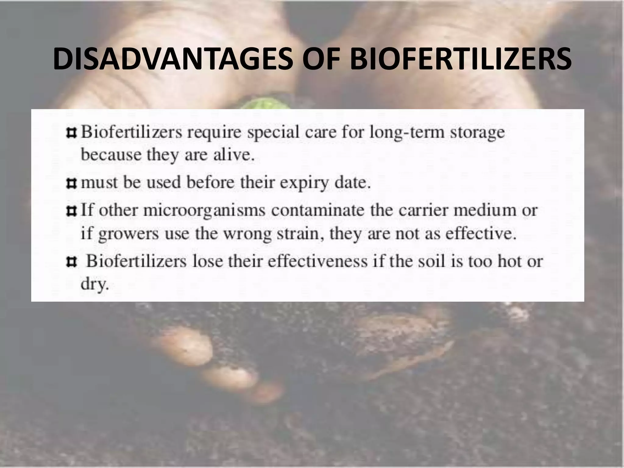 Bio fertilizers , DEFINITION, TYPES ,ADVANTAGES AND DISADVANTAGES. | PPTX