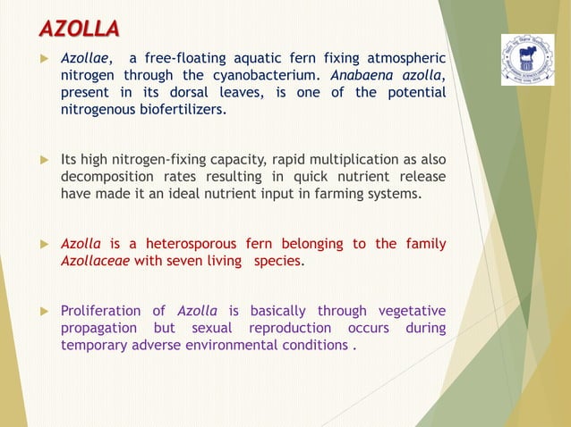 BIOFERTILIZERS (AZOLLA FARMING) | PDF | Agriculture | Industries
