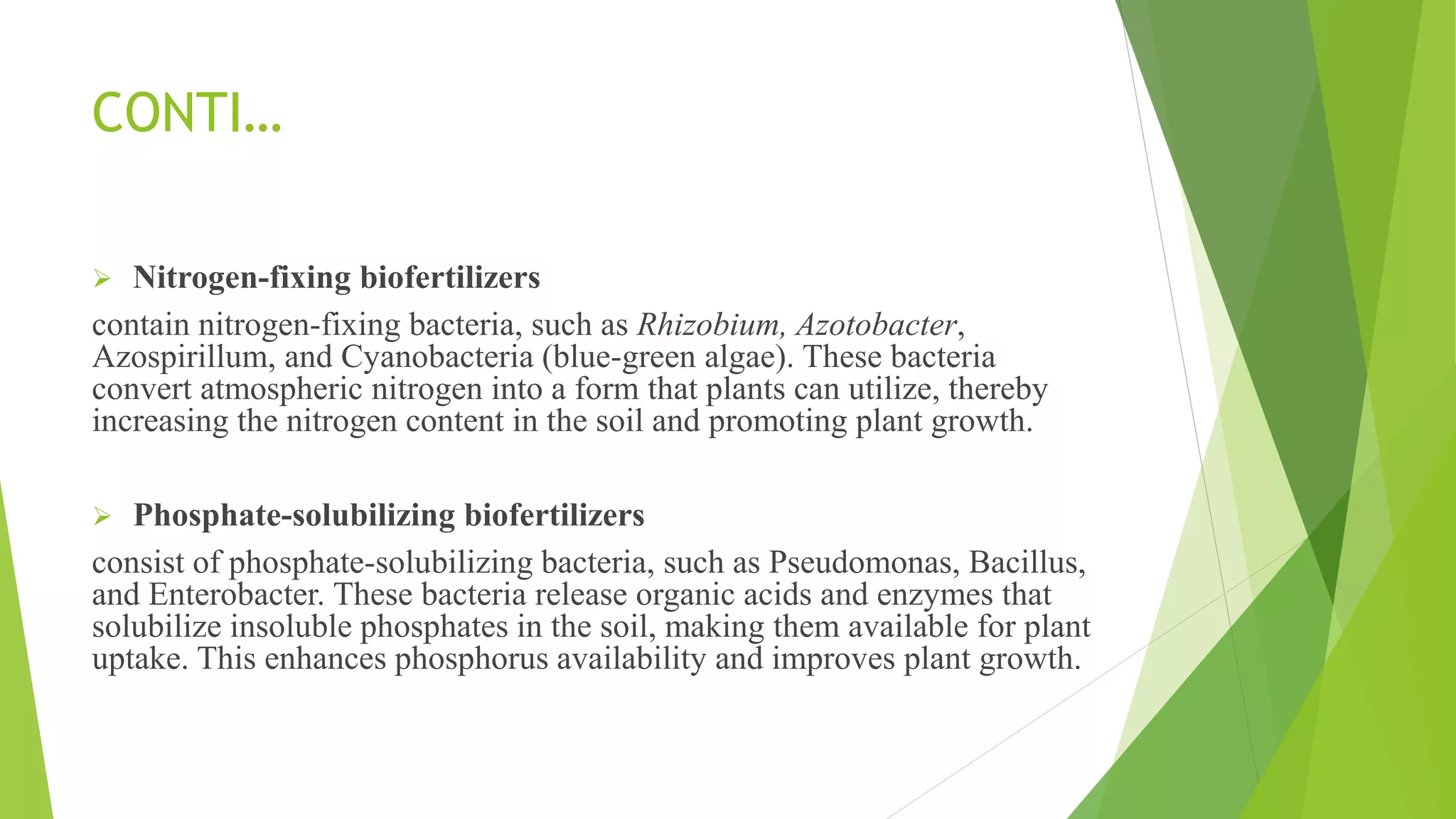 Biofertilizers- Classes, Types.pptx | Agriculture | Industries