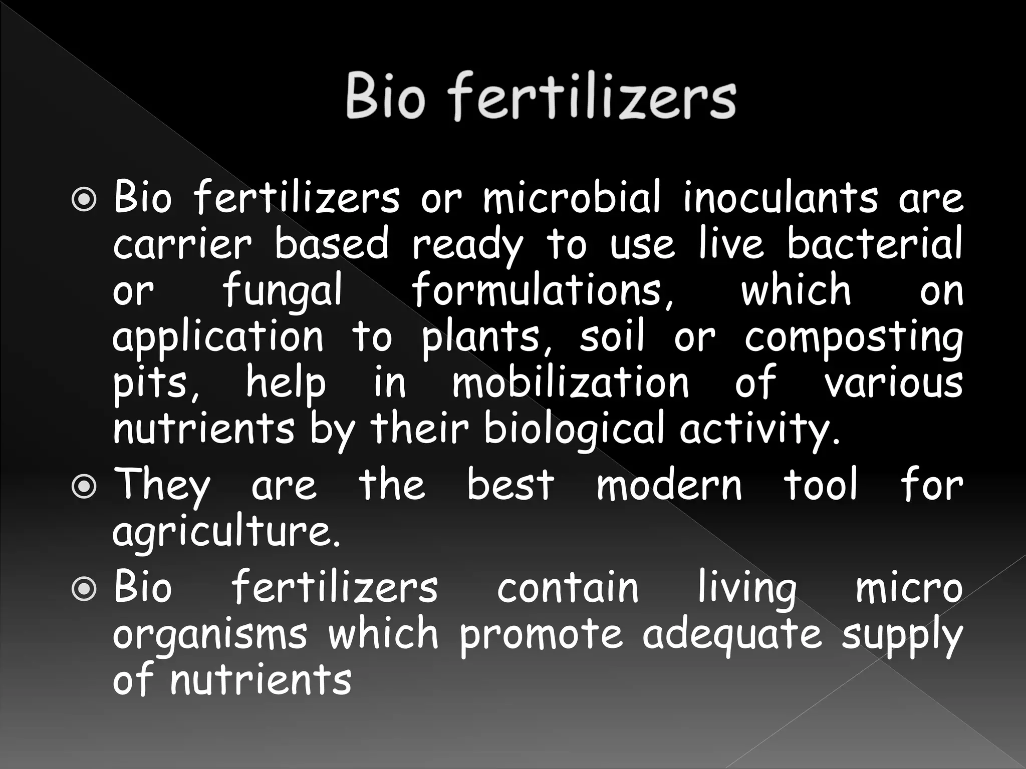 Biofertilizers organic farming | PPTX