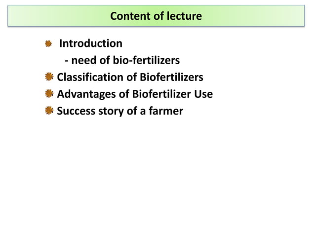 Biofertilizers and its importance in Agriculture.pptx | Agriculture | Industries