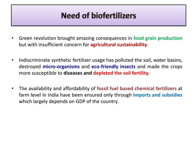 Biofertilizers and its importance in Agriculture.pptx | Agriculture | Industries