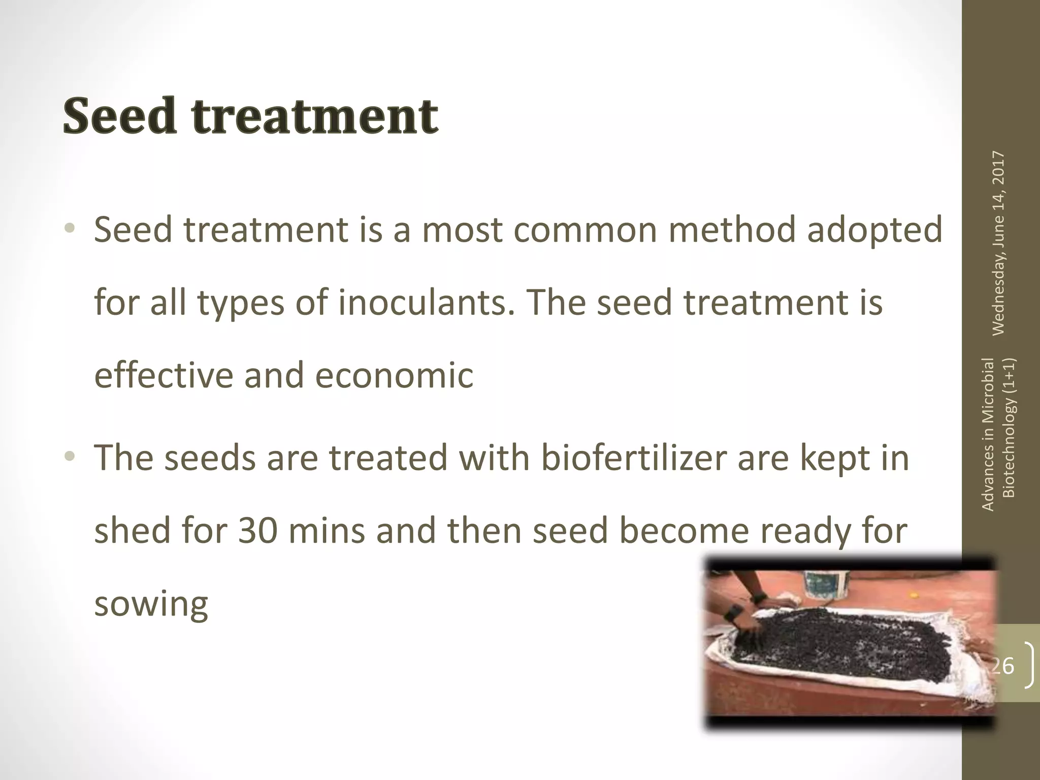 Biofertilizers production and their applications | PPTX