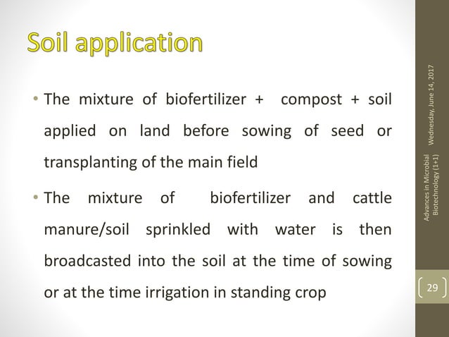 Biofertilizers production and their applications | PPTX