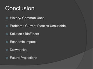 Biofibres, biodegradable polymers and biocomposites | PPTX