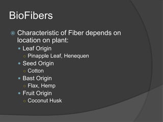 Biofibres, biodegradable polymers and biocomposites | PPTX