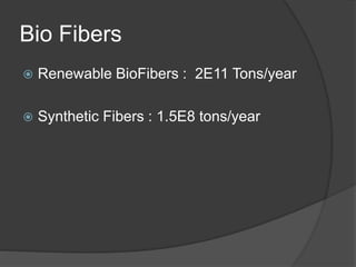 Biofibres, biodegradable polymers and biocomposites | PPTX