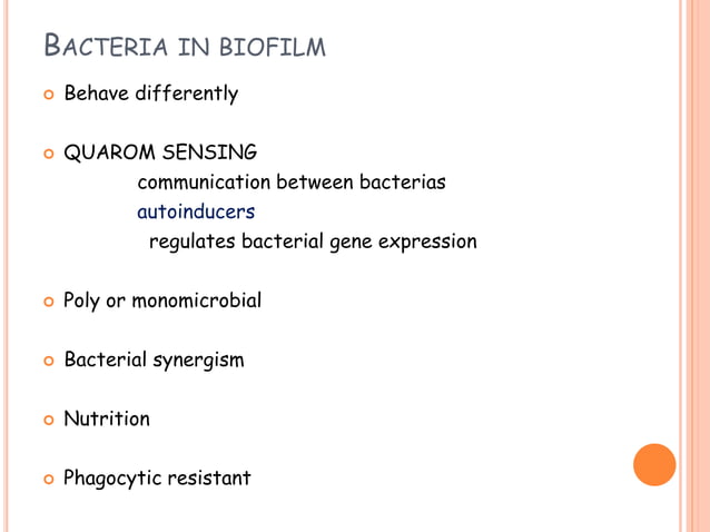 biofilm in chronic wound and its implication.ppt | Infectious Diseases | Diseases and Conditions