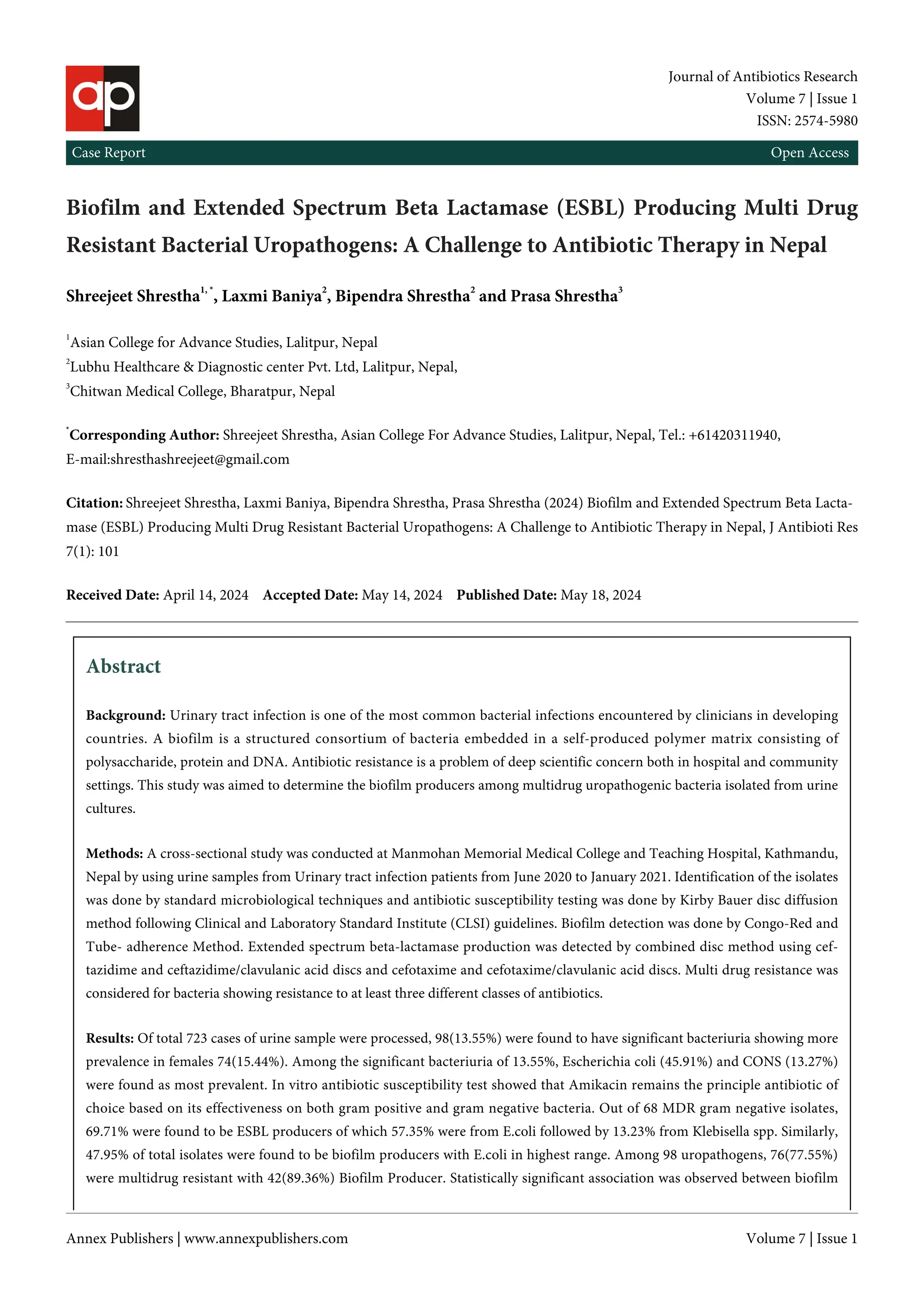 Biofilm-and-Extended-Spectrum Beta Lactamase(ESBL) | PDF