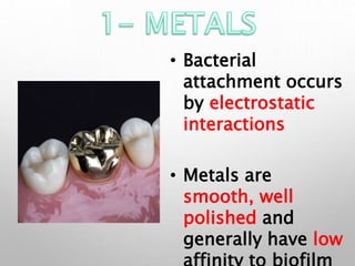 Bacterial Biofilm formation on different biomaterials | PPT