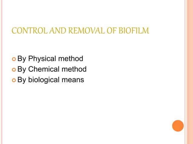 Biofilm in food industries 1 | PPTX