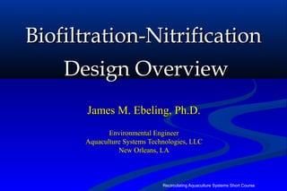 Biofiltration nitrification design overview | PPT