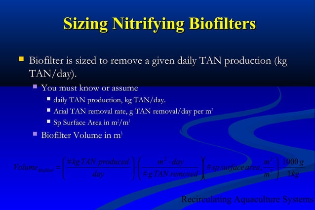 Biofiltration nitrification design overview | PPT