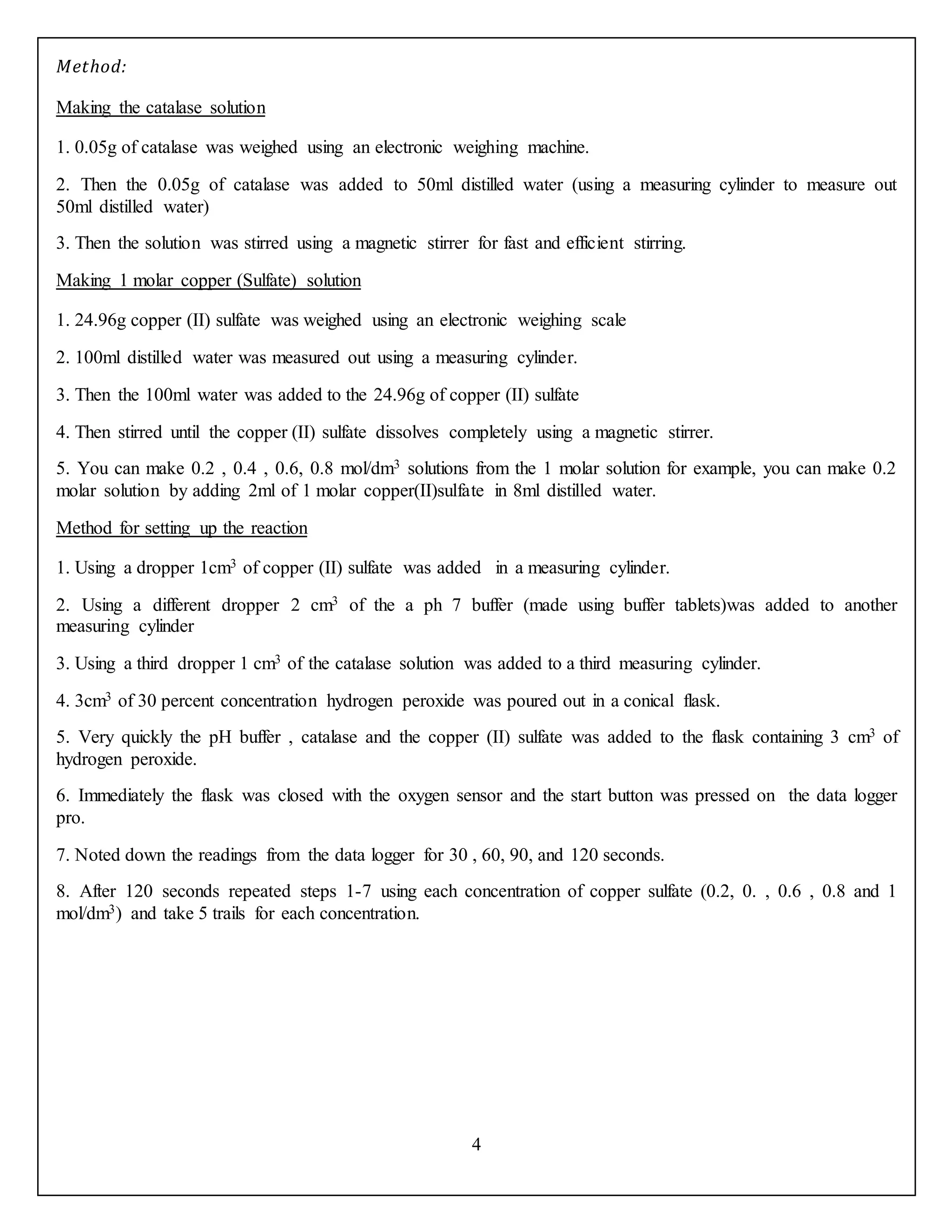 Biology internal assessment ibdp | DOCX