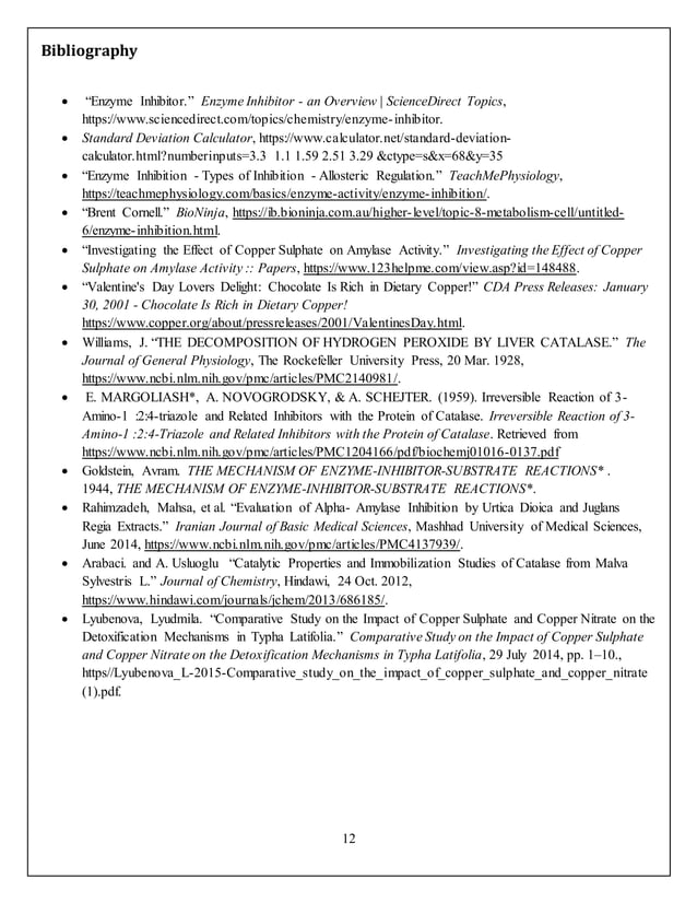 Biology internal assessment ibdp | DOCX | Chemistry | Science