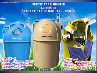 Biofive, septic tank biofive, bg series, lc series, bc series, tangki ...