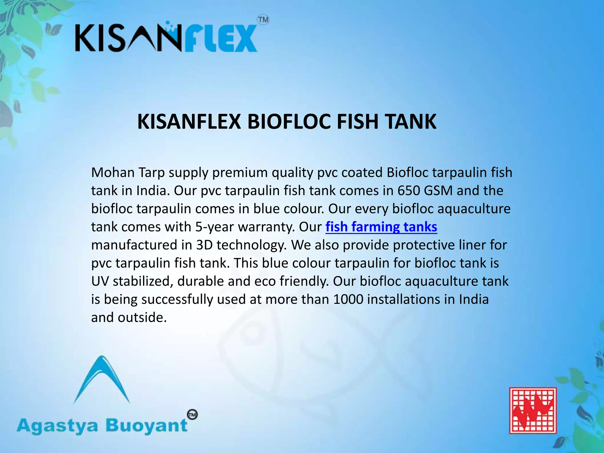 Biofloc Fish Farming Tanks | PPTX