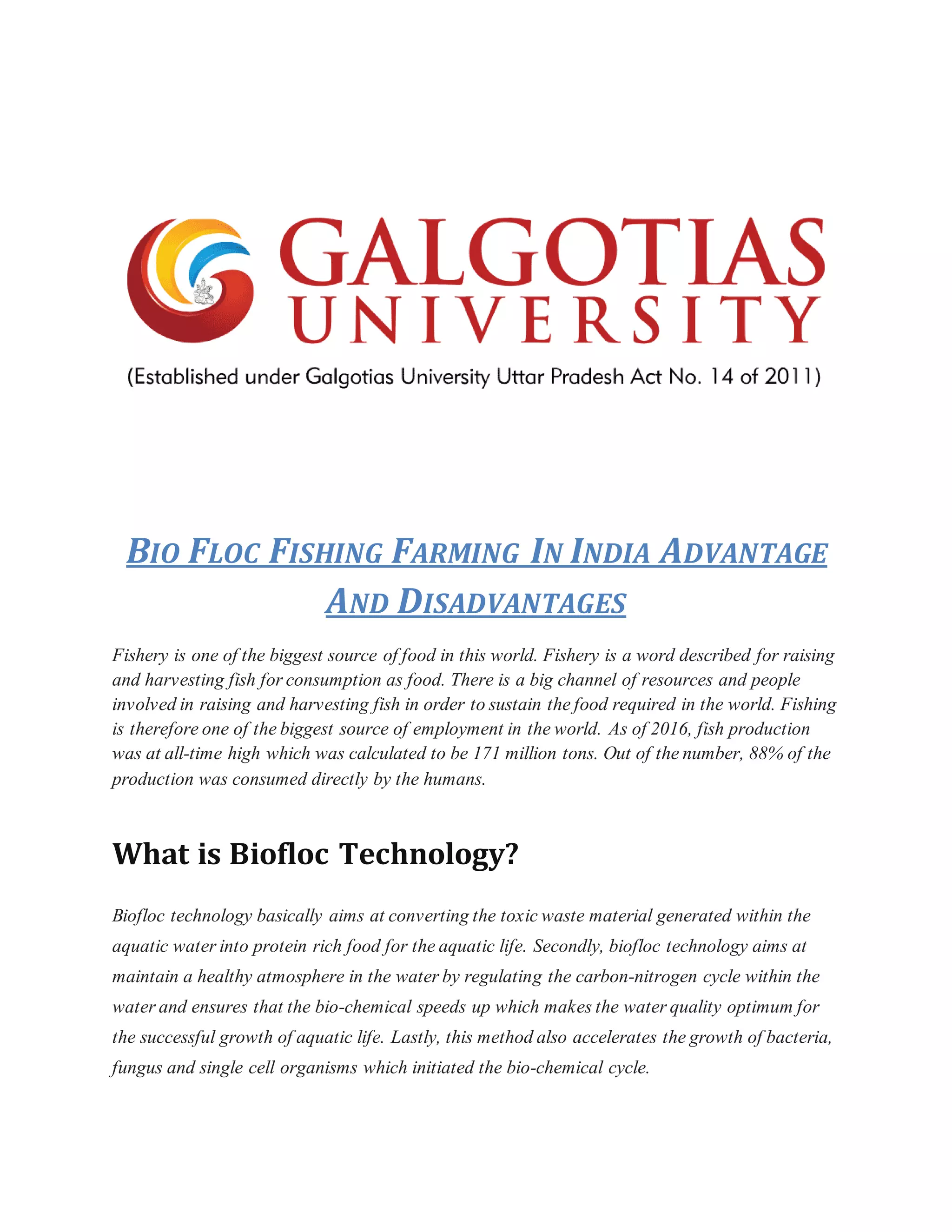 Bio floc Fishing Farming in India Advantage and Disadvantages ...