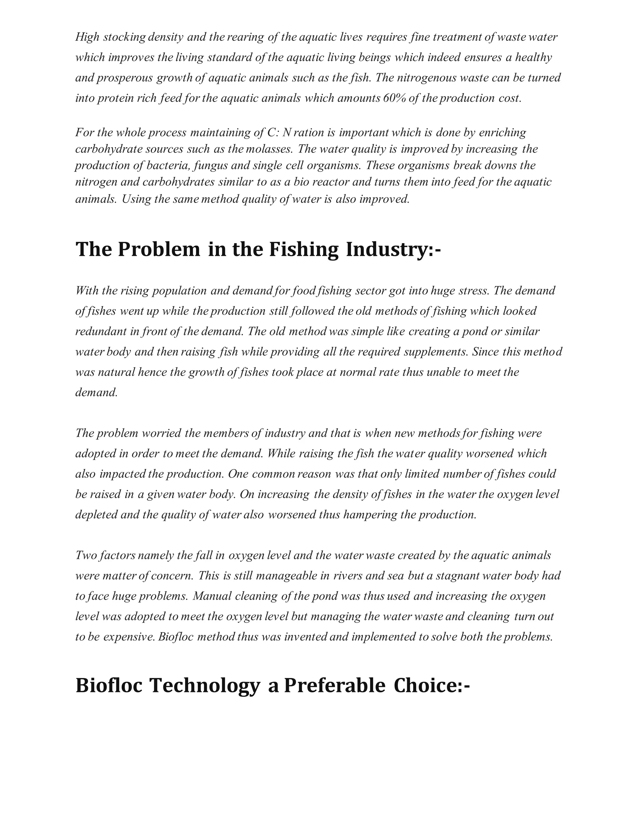 Bio floc Fishing Farming in India Advantage and Disadvantages ...