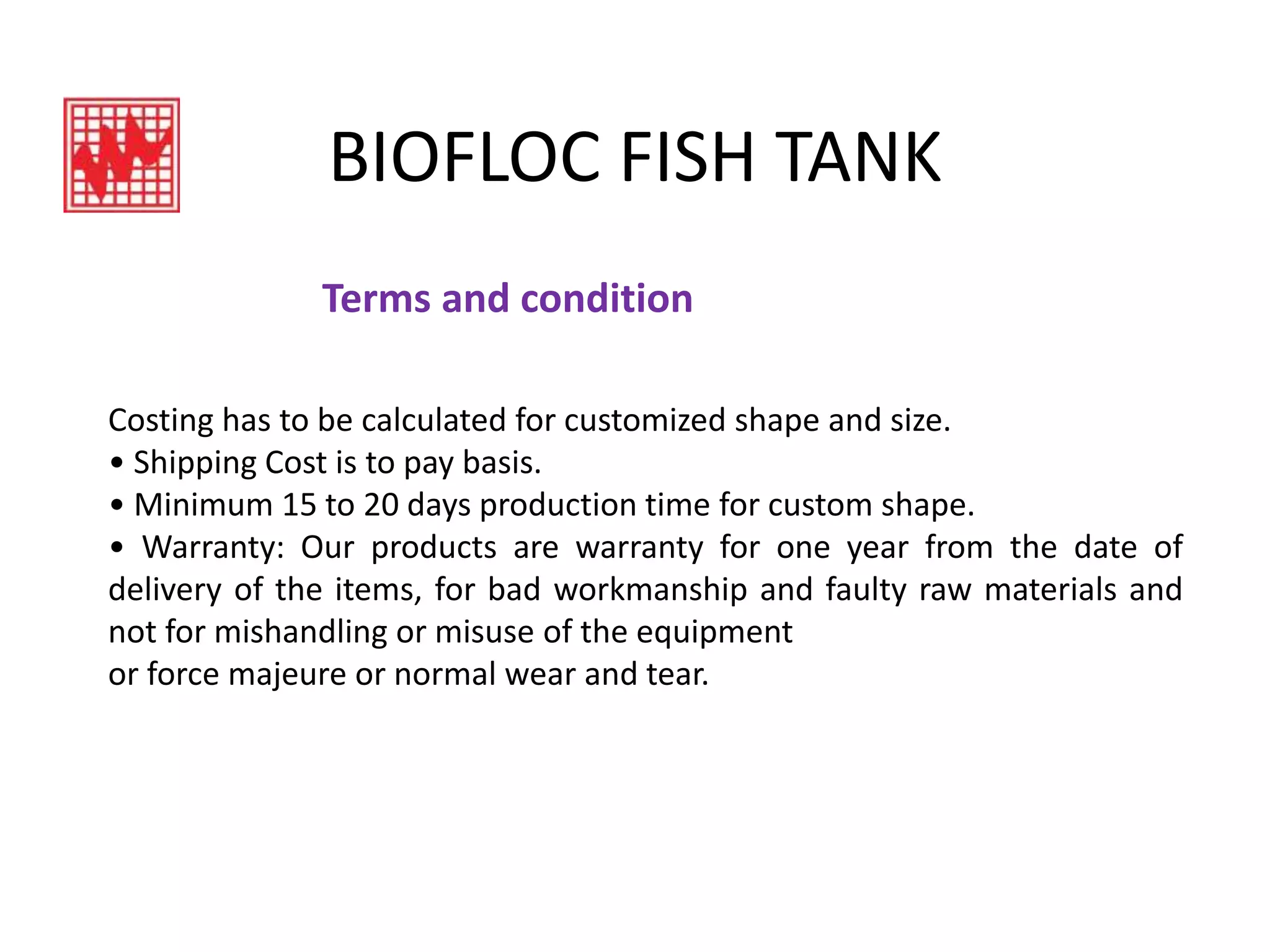 Biofloc fish tank ppt | PPTX | Fish and Aquariums | Pets