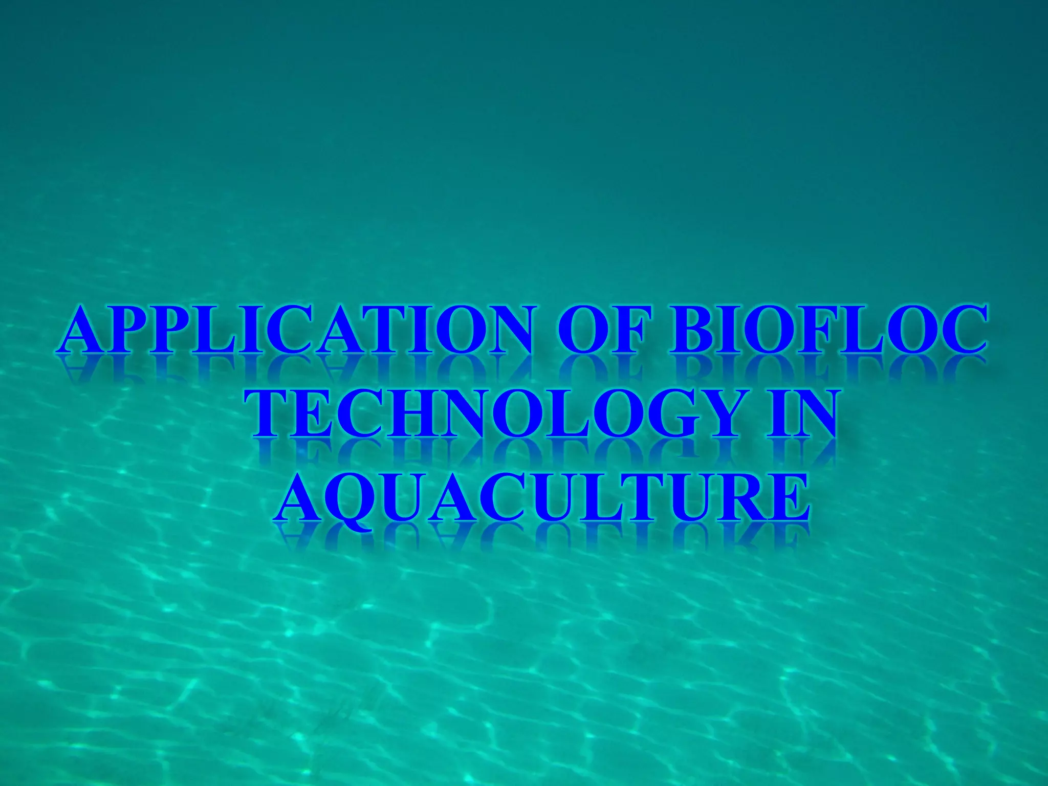 Biofloc Technology in aquaculture | PDF