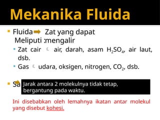 BIO-FLUIDA. membahas fluida air dan cairan tubuh. | PPTX