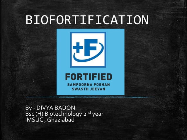 Biofortification | PPTX