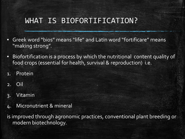 Biofortification | PPTX