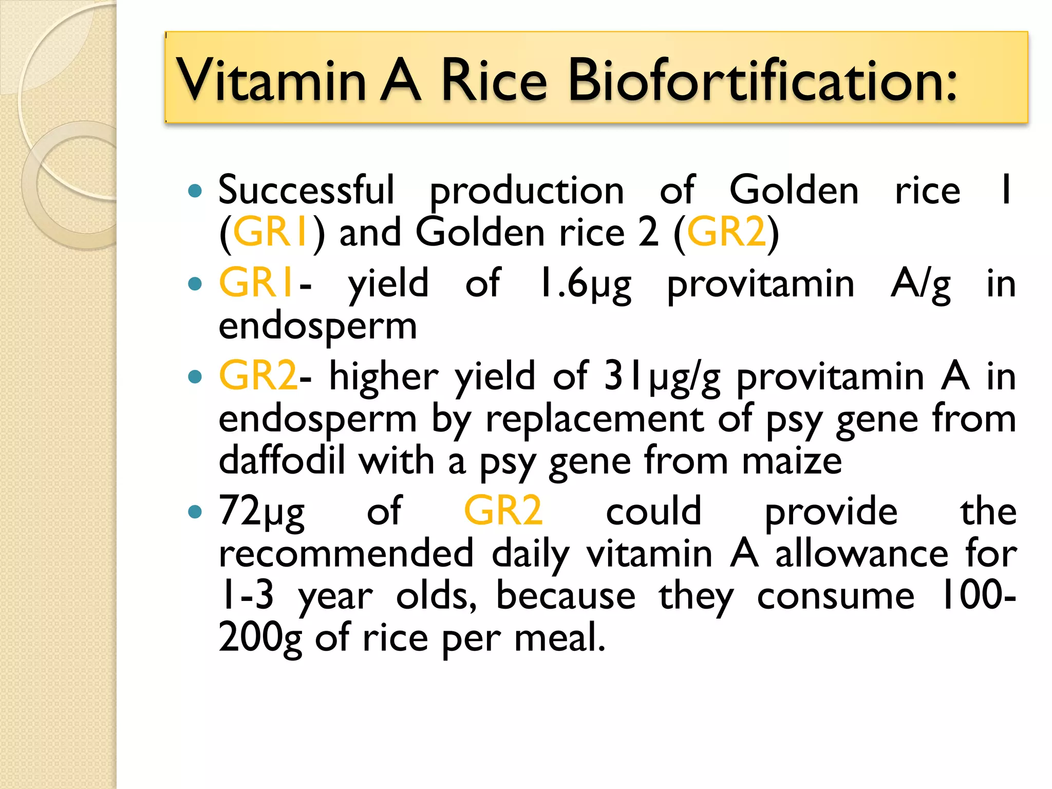 Biofortification of rice | PDF