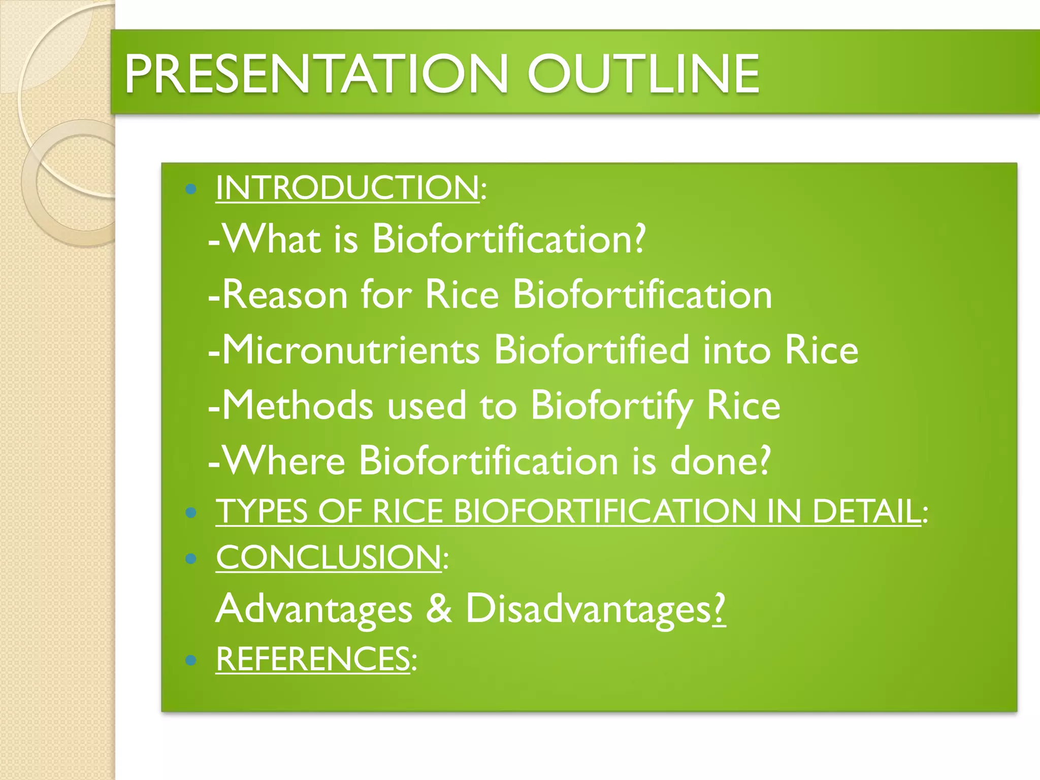 Biofortification of rice | PDF
