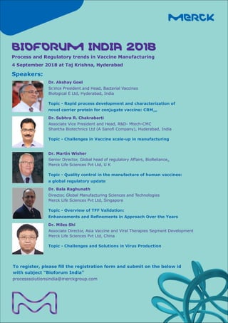 Bioforum 2018 flyer hyderabad | PDF
