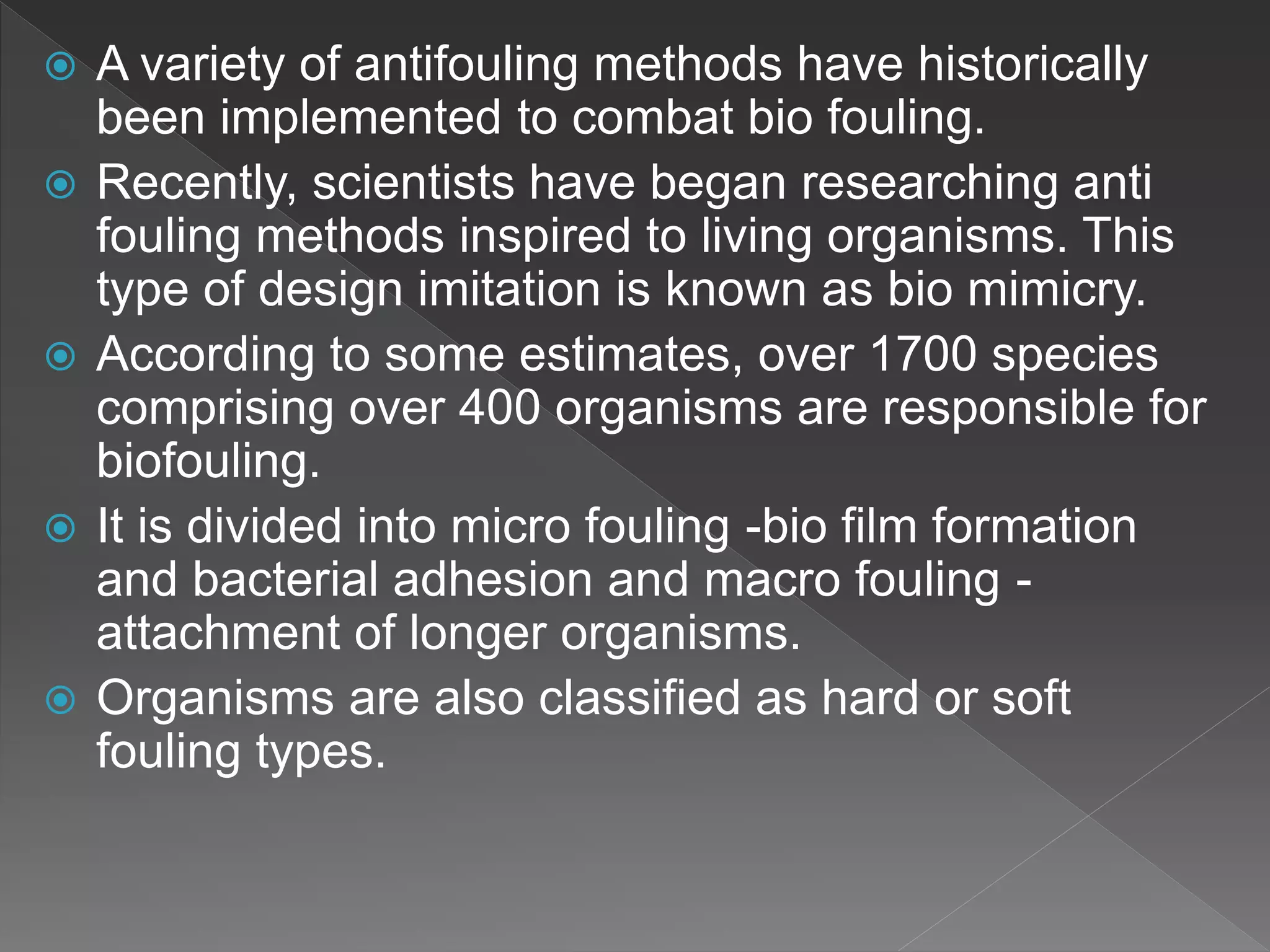 Biofouling and prevention | PPTX